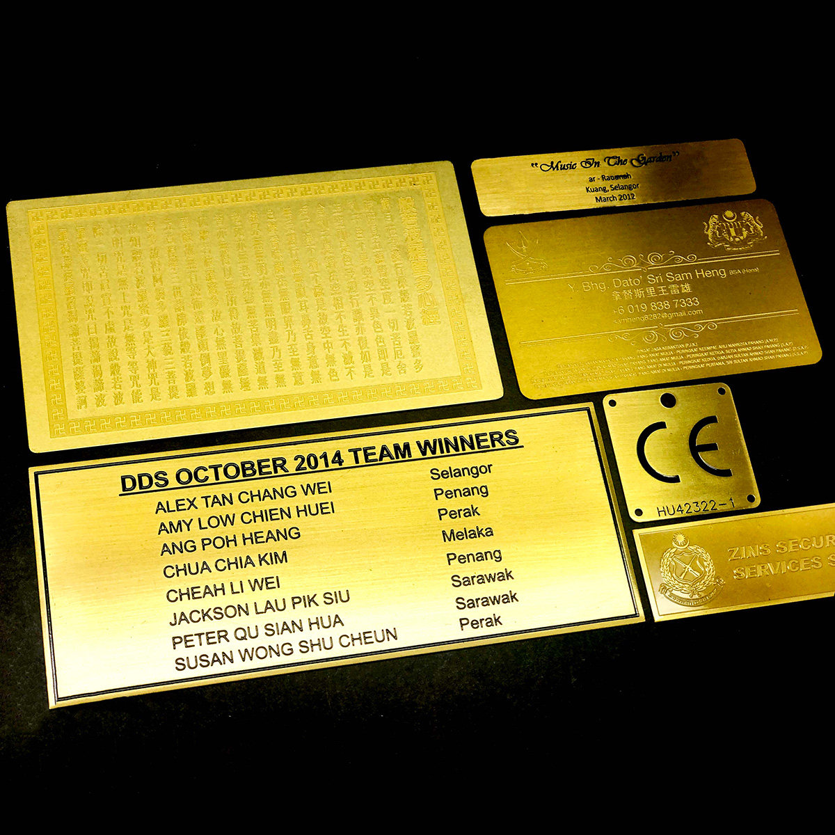 Custom Etched Metal Nameplates, Labels and Tags - Rep Graphic